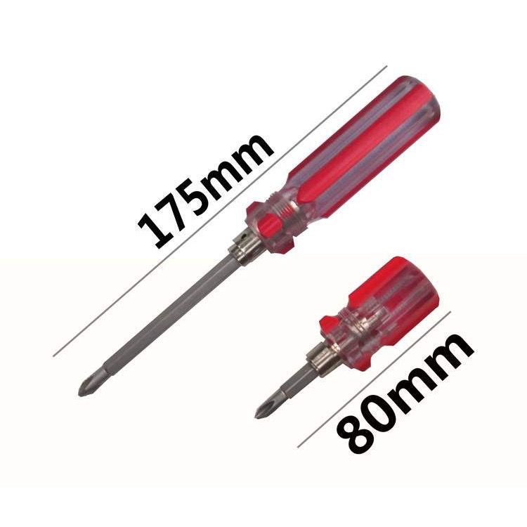 2 in 1 Mini 2 Way Screw Driver Dual Function Short/Long Cross Shaped ...