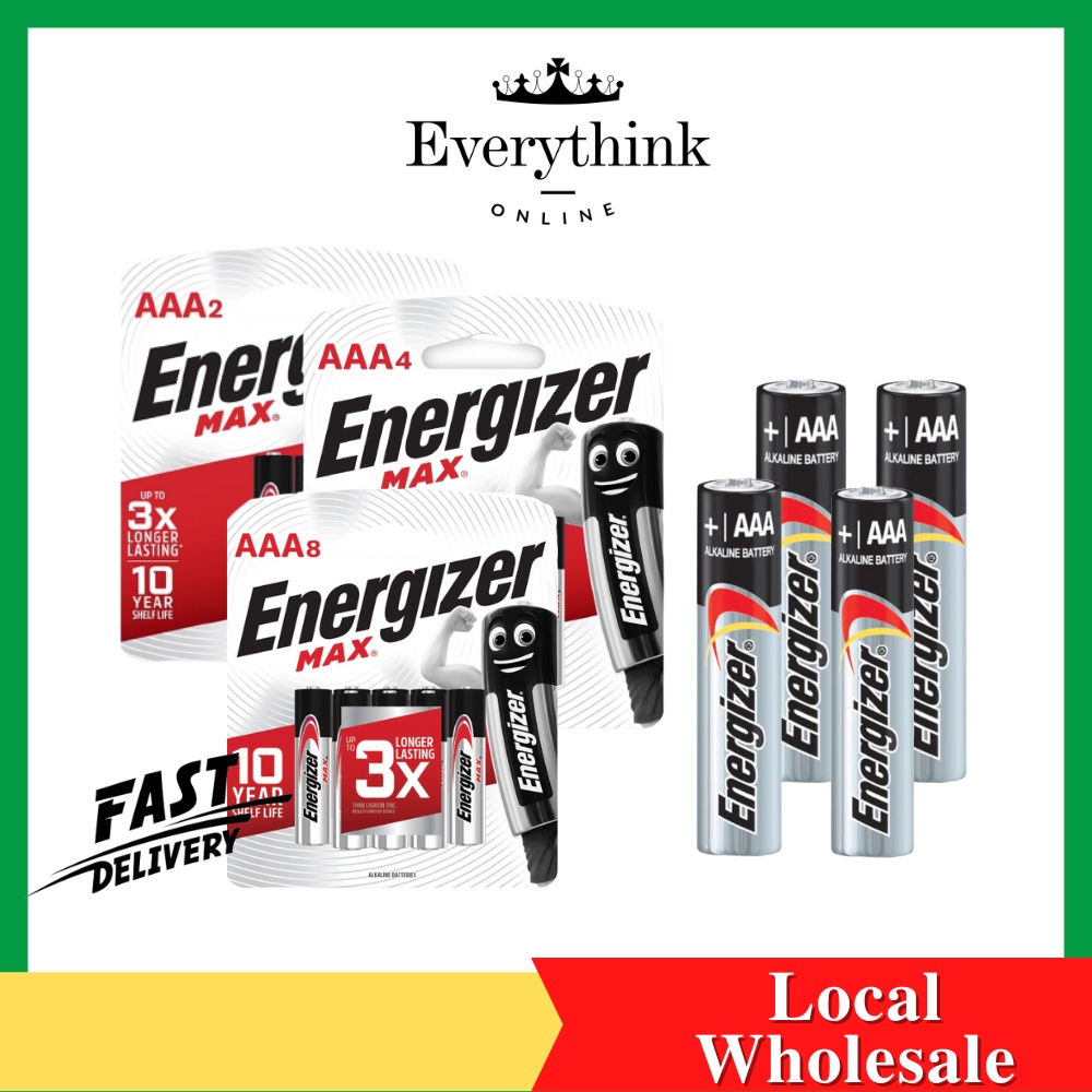 [READY STOCK] ENERGIZER MAX E92 AAA 1.5V ALKALINE BATTERY BATTERIES ...