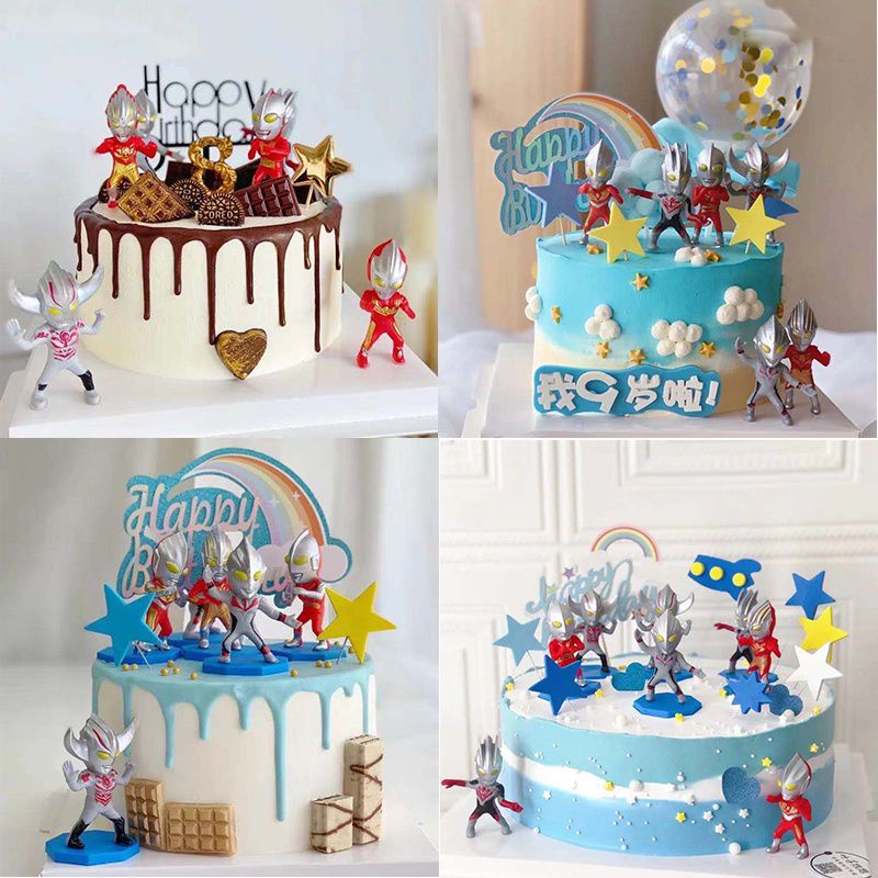 Ultraman Plastic Toy for Cake Decoration/Cake Topper/Boy Theme Ultraman ...