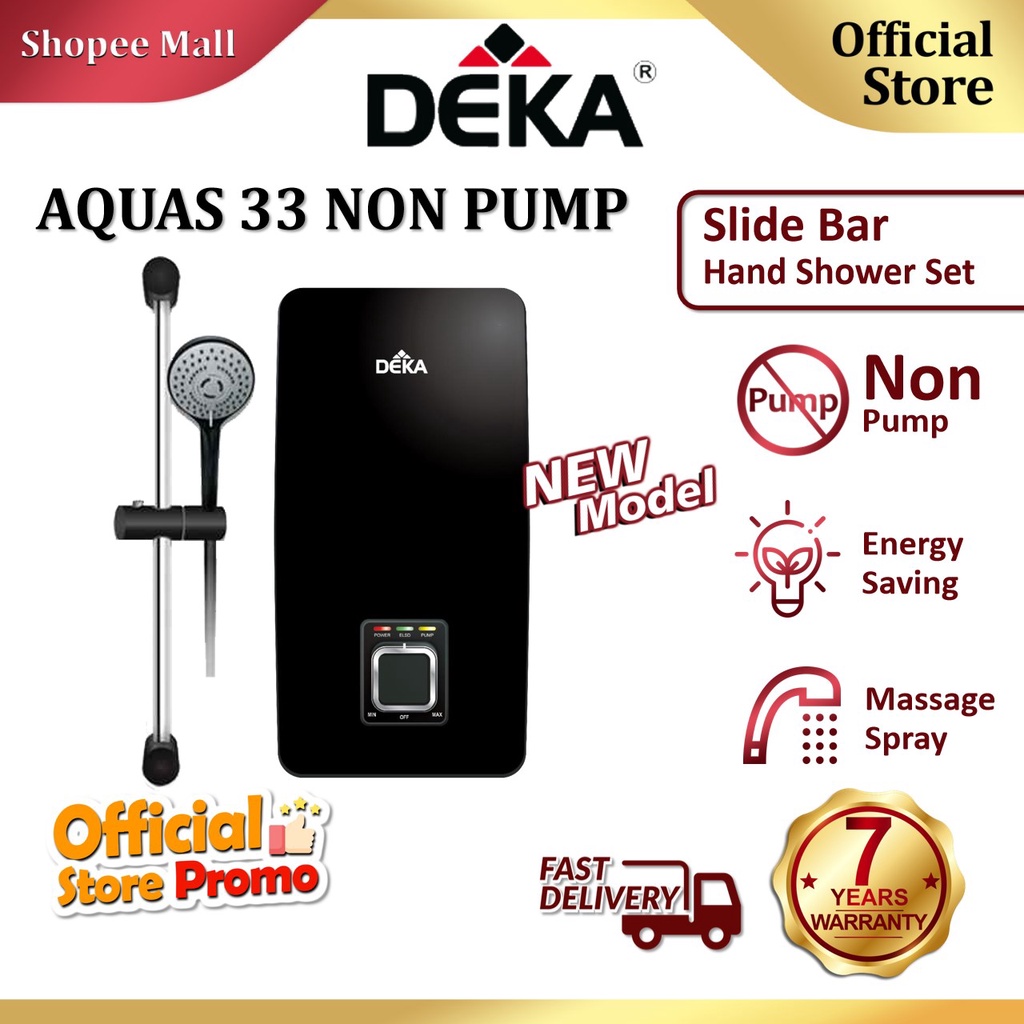DEKA Aquas 33 Non-Pump Instant Heat Water Heater DEKA Aquas Series ...