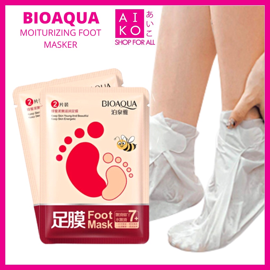(AIKO) BIOAQUA MOITURIZING FOOT MASK MASKER SARUNG KAKI PELEMBUT ...