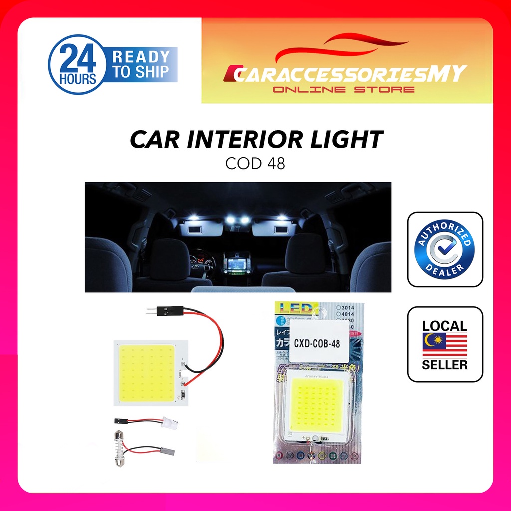 White SMD CXD COB LED 48 Festoon T10 4W 12V Car Interior Panel Light ...