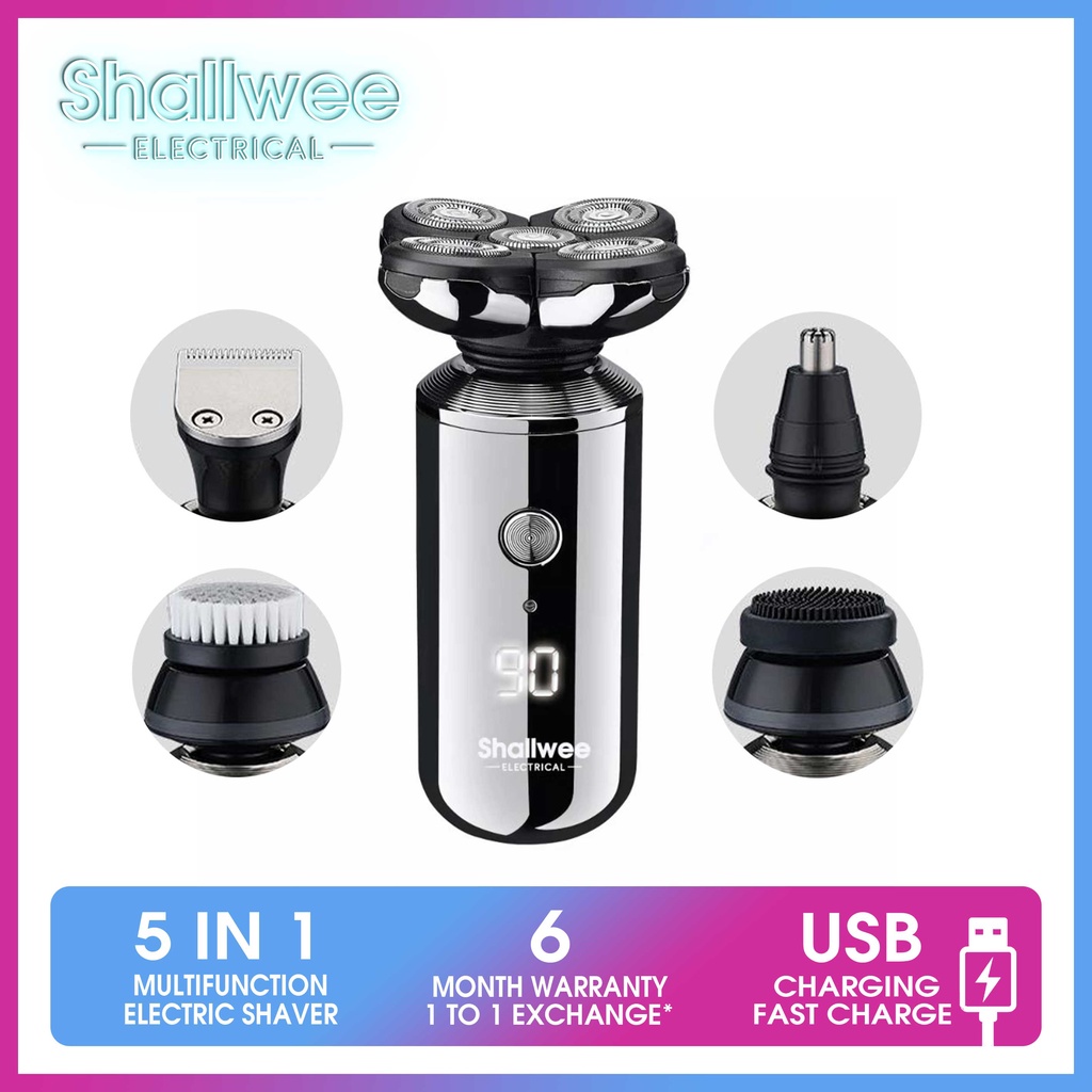 5in1 Electric Beard Shaver Razor Trimmer Clipper [Gift Men] Pisau Cukur ...