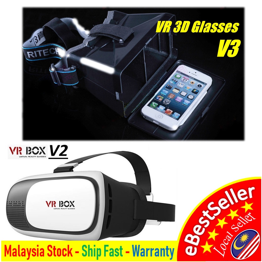 VR Box 2nd 3D Enhanced Generation VR Gear 3D VRBOX VR2 | Shopee Malaysia