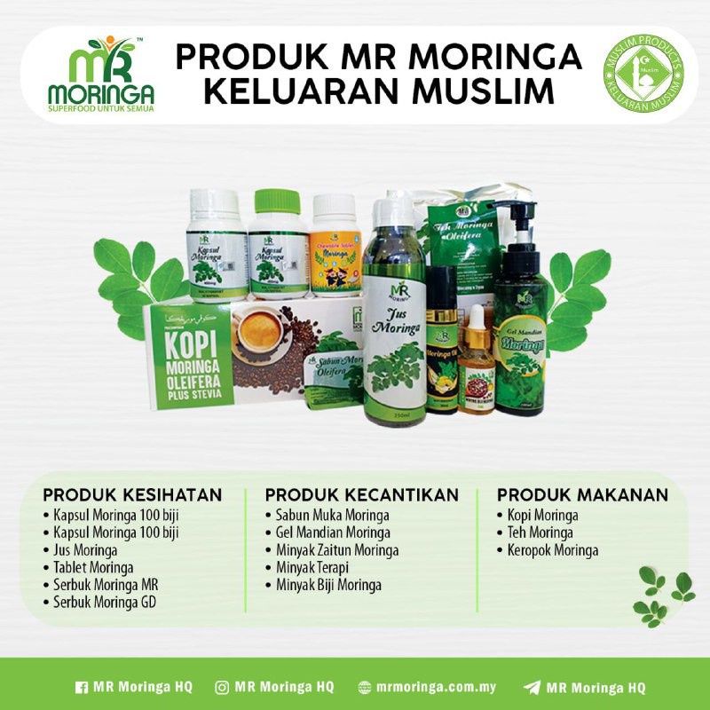 MR Moringa Pelbagai Pilihan Produk Kapsul /Jus /Tablet /Tea /Kopi ...
