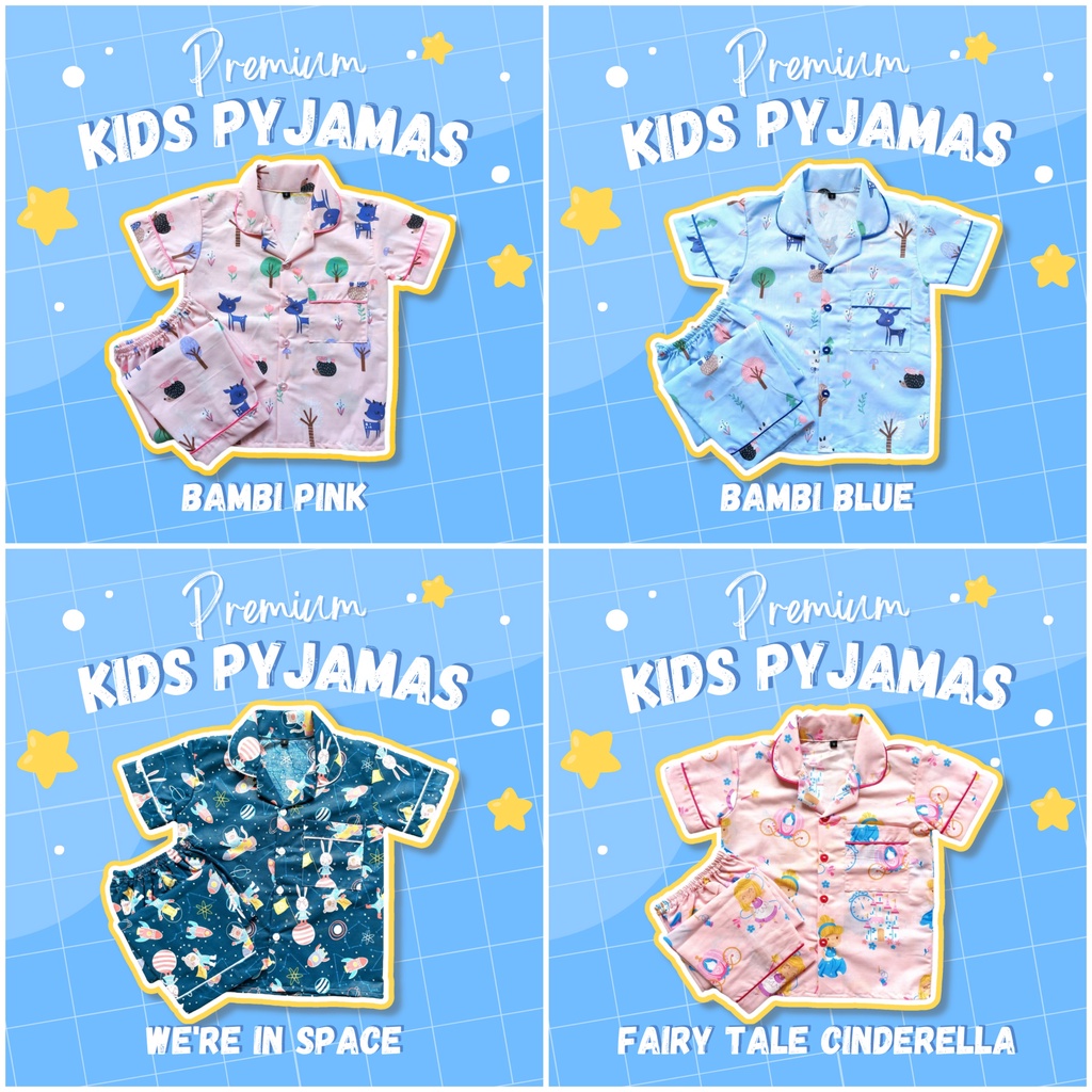 PREMIUM KIDS PYJAMAS VIRAL / PYJAMAS BUTANG / BAJU TIDUR KANAK-KANAK ...