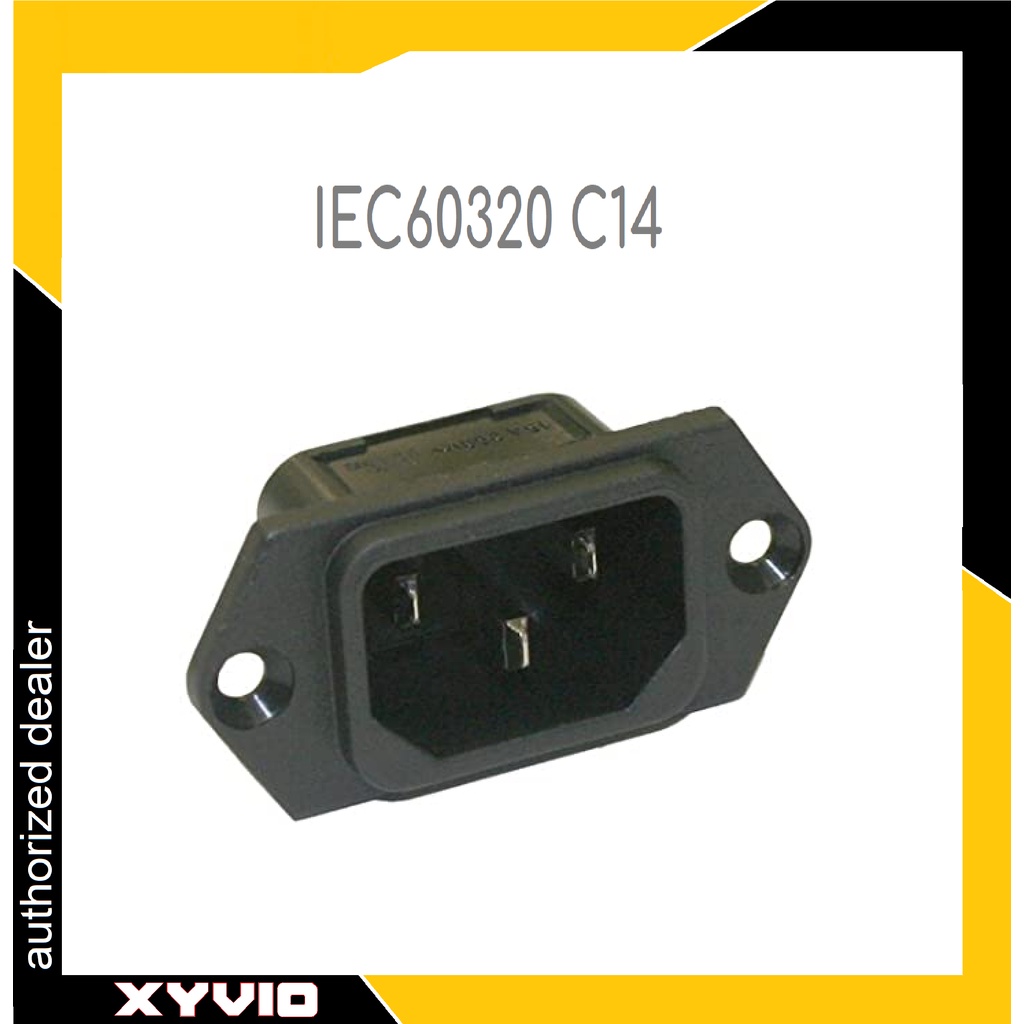3 Pin IEC 60320 C14 Plug Panel Power 15A Inlet Socket Connector 250V ...