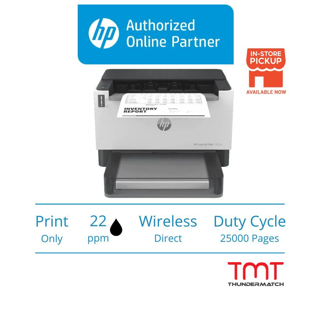 HP LaserJet Tank Mono 1502W Printer | Print | 22ppm/600x600 | Wireless ...