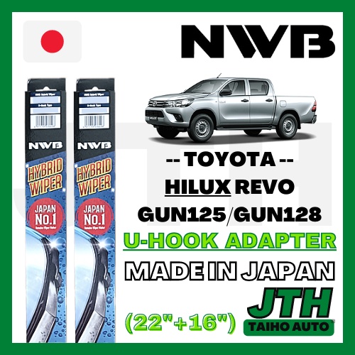 TAIHOAUTO NWB Wiper Set Toyota Hilux Revo GUN125/GUN128 22"+16" Wiper Hilux Wiper Made In Japan ...