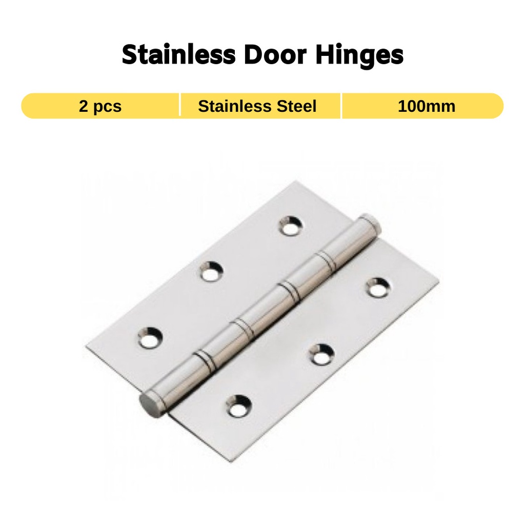 [4x3"x2.5mm] Stainless Steel Heavy Duty Door Hinge | Ensel Pintu Kayu ...