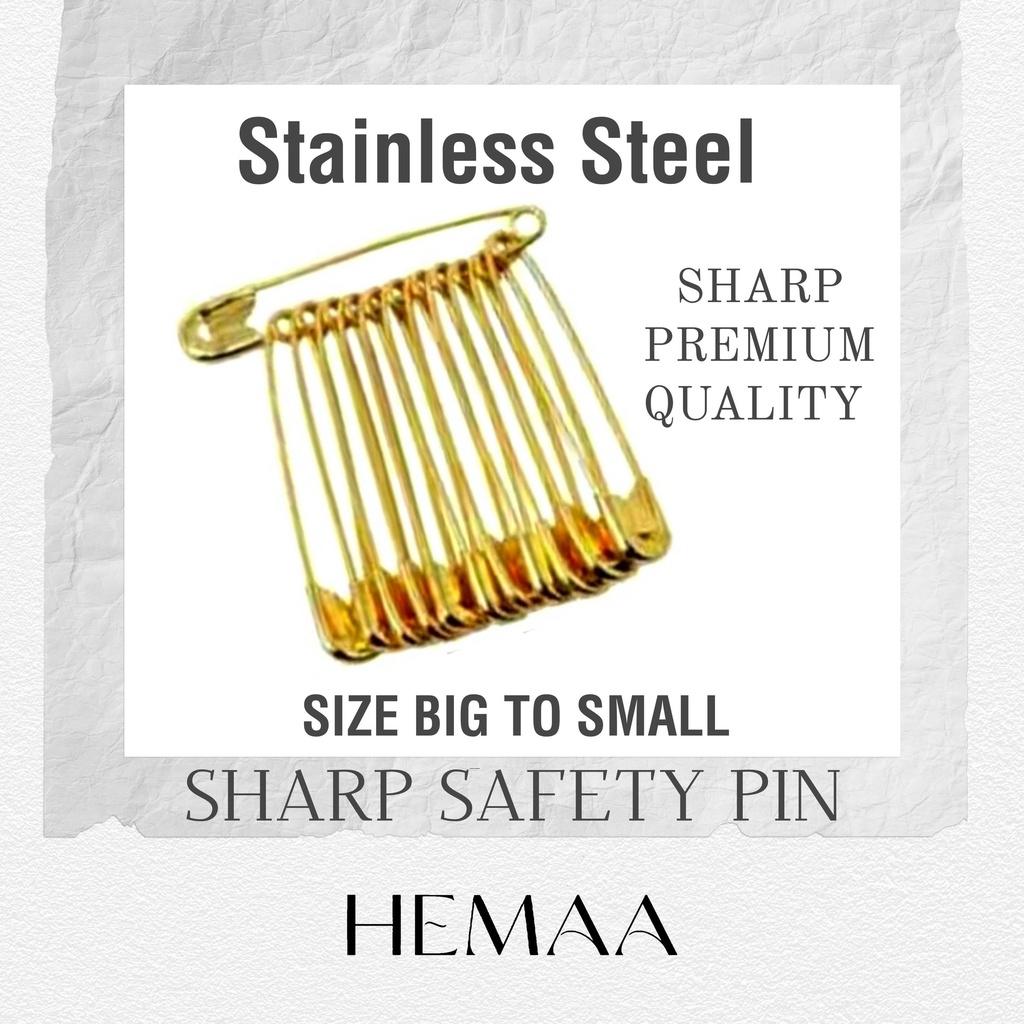 Safety Pin Stainless Steel | Saree Pin | Strong Pin Lock | Gold India ...