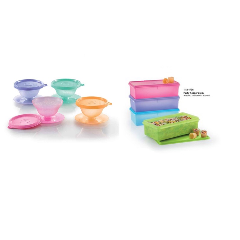 [FREE SHIPPING] TUPPERWARE CLEARANCE Party Keeper Dessert Cup Food ...