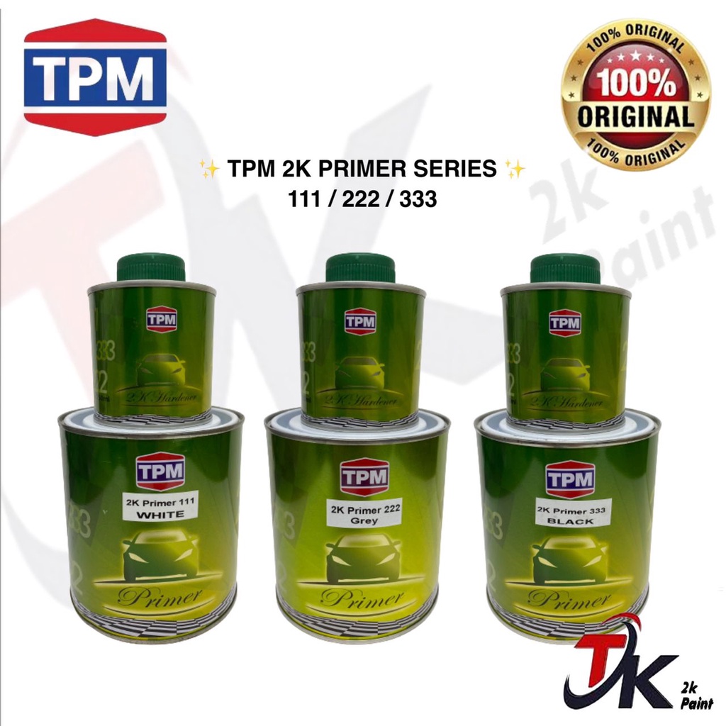 TPM/TOA 2K PRIMER 111 / 222 / 333 /WHITE/GREY/BLACK - 1 LITRE WITH ...