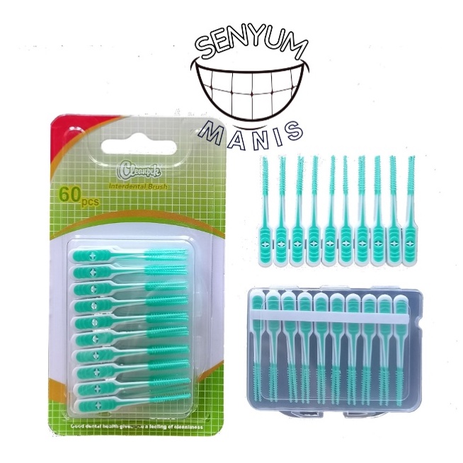 Cleanpik Silicone Brush Head Interdental Brush [FlexPicks] (60 Pcs ...