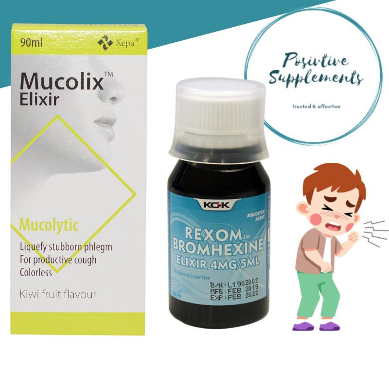 BROMHEXINE SYRUP REXOM KCK 60ML / XEPA MUCOLIX 90ML (Cair Kahak ...