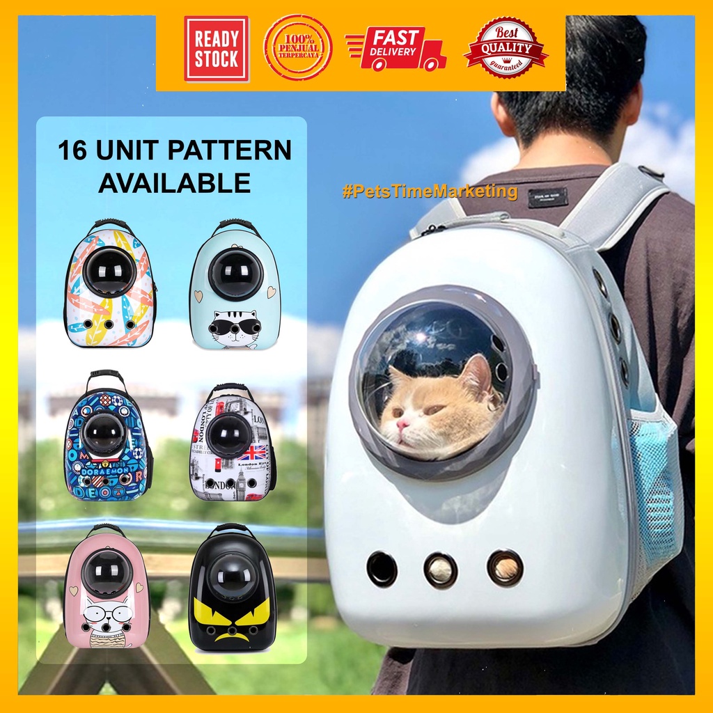 Beg Kucing / Cat Bag Backpack Carrie Bubble Transparent Space Astronaut ...