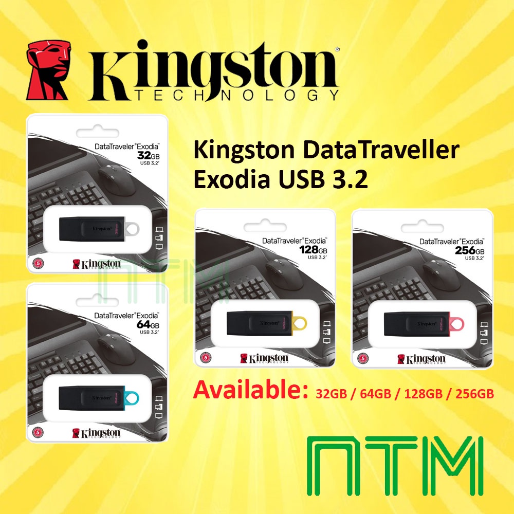 Kingston DataTraveler Exodia DTX USB 3.2 Flash Drive Thumb Drive Pendrive ( 256GB /128GB / 64GB ...