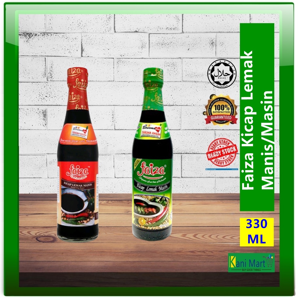 Faiza Kicap Lemak Manis 330ML & 645ML / Faiza Kicap Lemak Masin 330ML ...