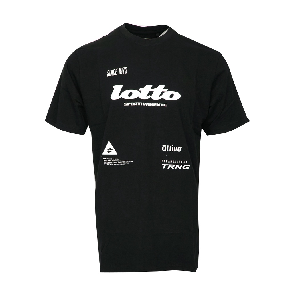 LOTTO LG SIGN GRAPHIC MEN'S TEES BLACK | Shopee Malaysia