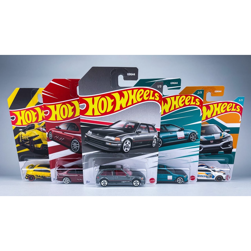 [ORIGINAL] Hot Wheels Honda Theme 2022 Civic SET LOT OF 5 IN 1 DIE CAST ...