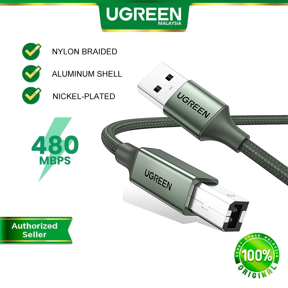 UGREEN 2M 3M Printer Cable USB A to B Nylon Braided USB B Cable High ...
