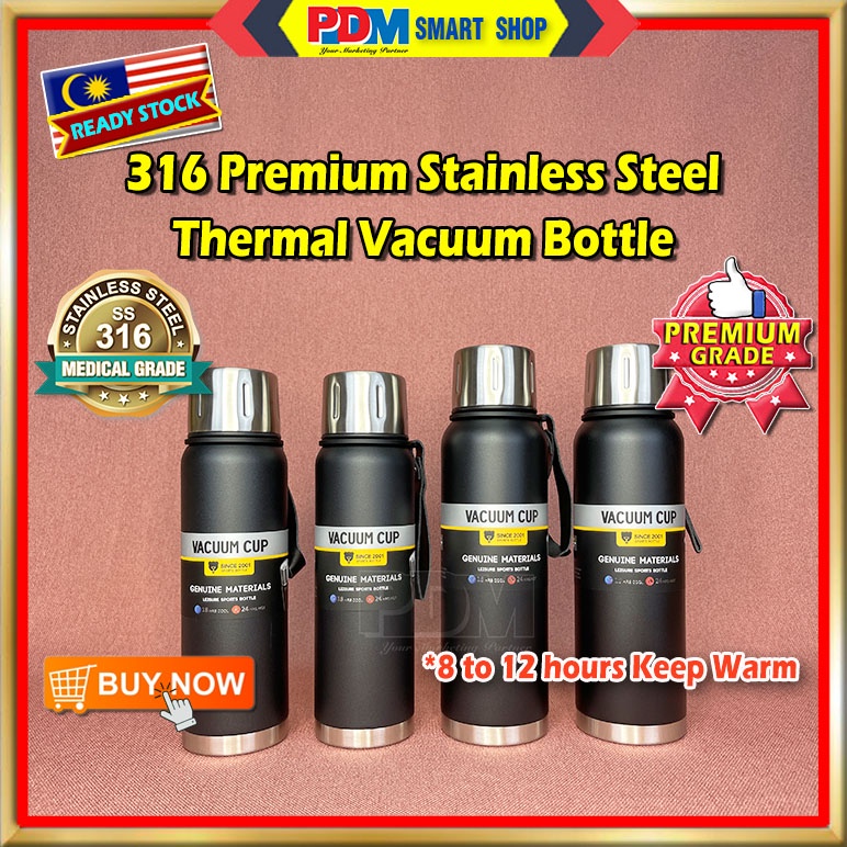 PDM Premium 316 Stainless Steel Thermal Vacuum Flask Thermos Vacuum Bottle 750ml /1000ml ...