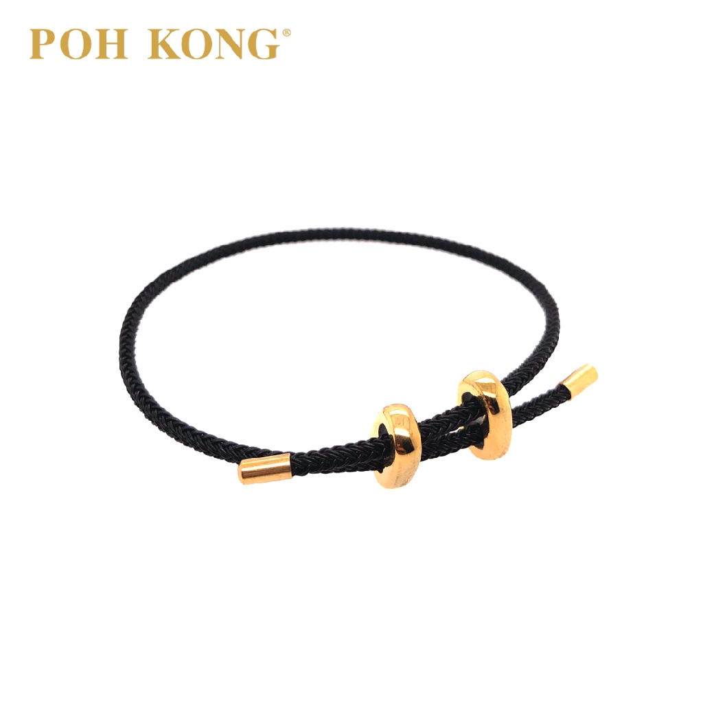 POH KONG Black Wire Rope with Copper Bracelet | Shopee Malaysia