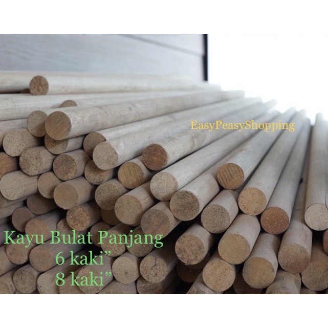 Kayu Batang Penyapu 6kaki / Wooden Broom Stick 6ft / Kayu Bulat(READY ...