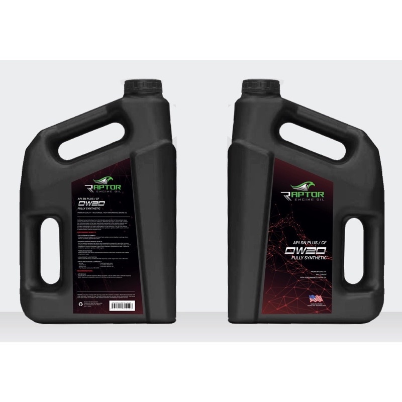 RAPTOR FULLY SYNTHETIC 0W20 SN PLUS/CF ILSAC GF-5 ACEA A1/B1 | Shopee ...