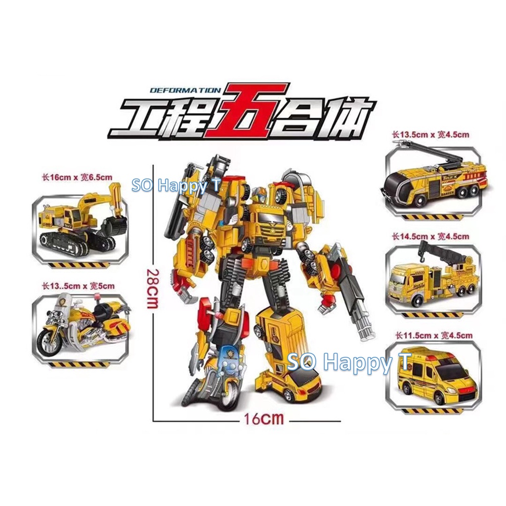 5 In 1 Robot Truck Transformer Toy | Shopee Malaysia