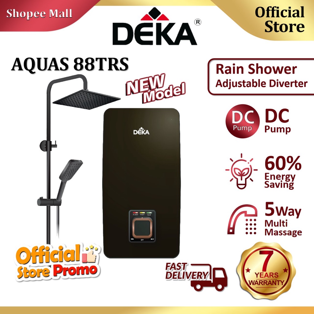 DEKA Aquas 88TRS DC Booster Inverter Pump Instant Heat Water Heater ...