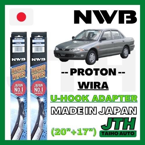 TAIHOAUTO NWB Wiper Blade Set Proton Wira 20"+17" Wiper Wira Wiper Blade Proton Wira Made In ...
