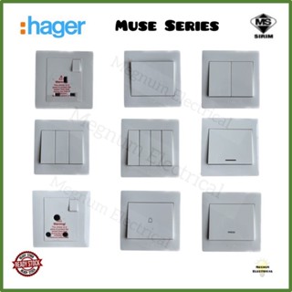 HAGER MUSE SERIES SWITCHES & SOCKET(SIRIM) 13A,1Gang,2Gang,3Gang,4Gang ...