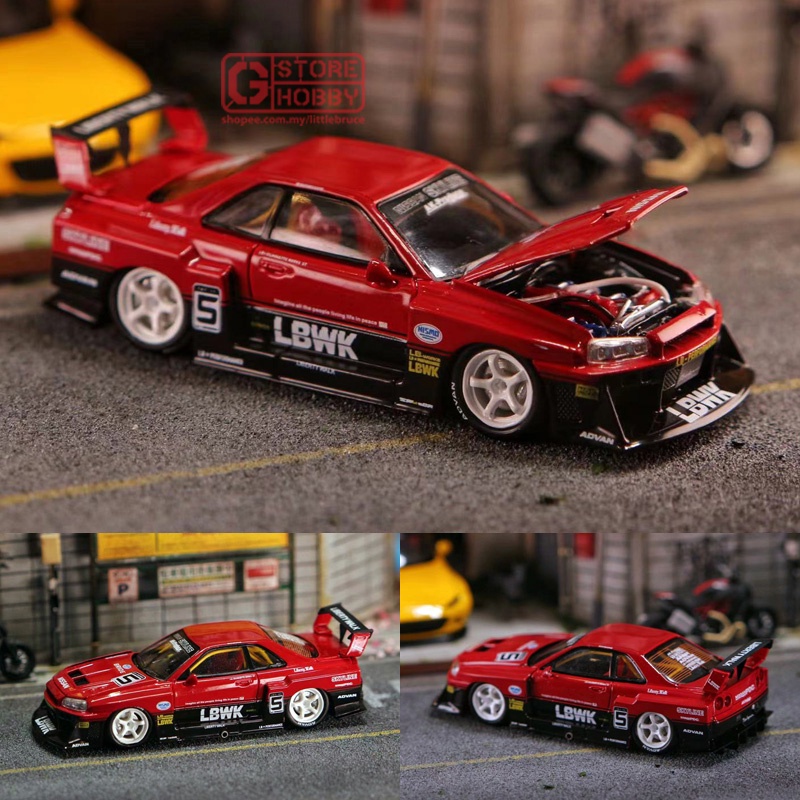 Street Weapon 1/64 Nissan Skyline R34 ER34 GTR GT Liberty Walk LBWK LB ...