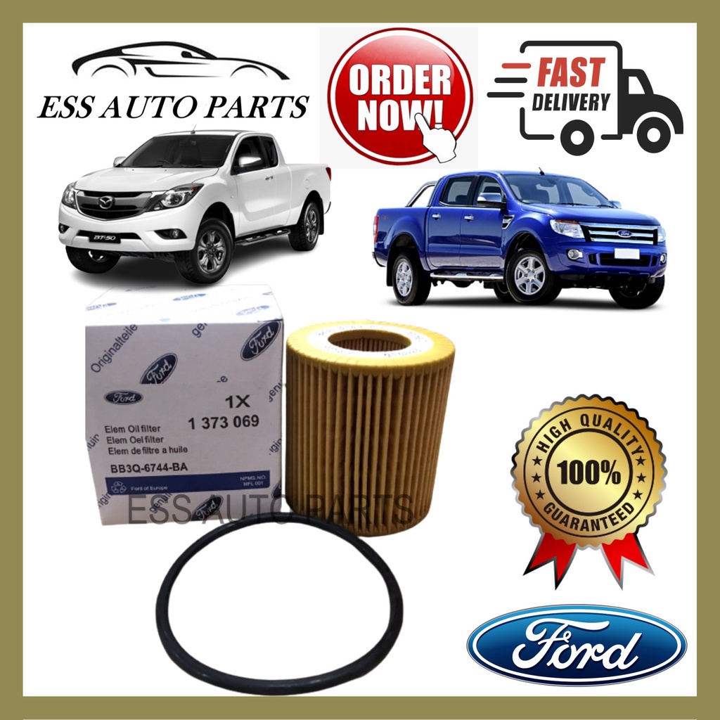 FORD RANGER T6 / MAZDA BT50 ENGINE OIL FILTER (BB3Q-6744-BA) | Shopee ...