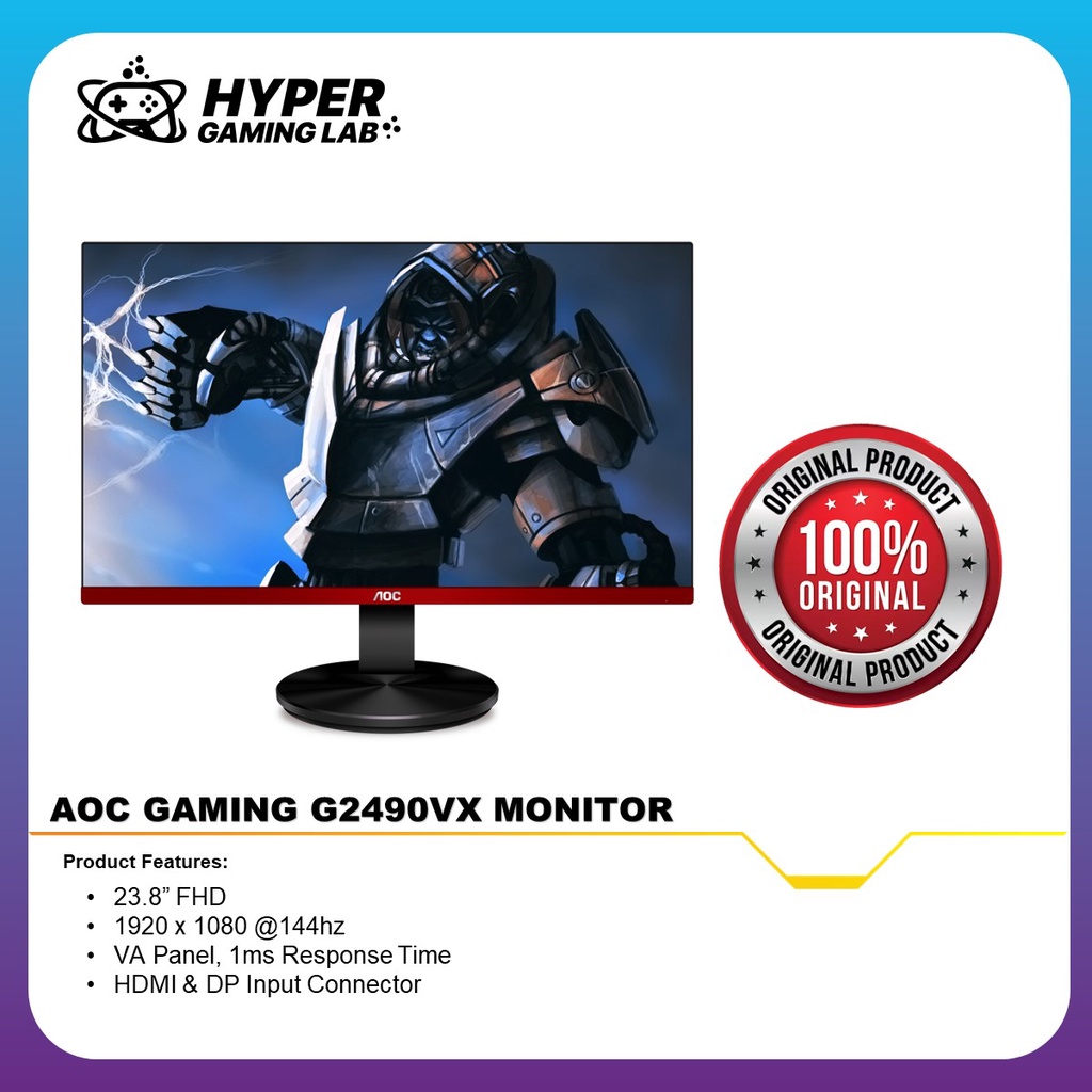 AOC G2490VX - 24" Full HD 144Hz 1ms VA Adaptive Sync Gaming Monitor ...