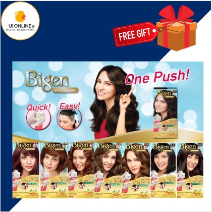 BIGEN HAIR CREAM COLOR / PEWARNA RAMBUT /HAIR DYE ONE PUSH** | Shopee ...