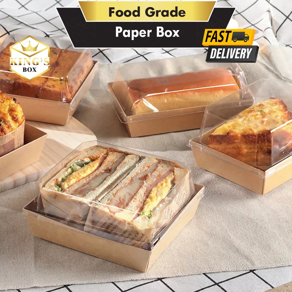 READY STOCK!!Kraft/White Paper Square and Rectangular Cake Box with ...