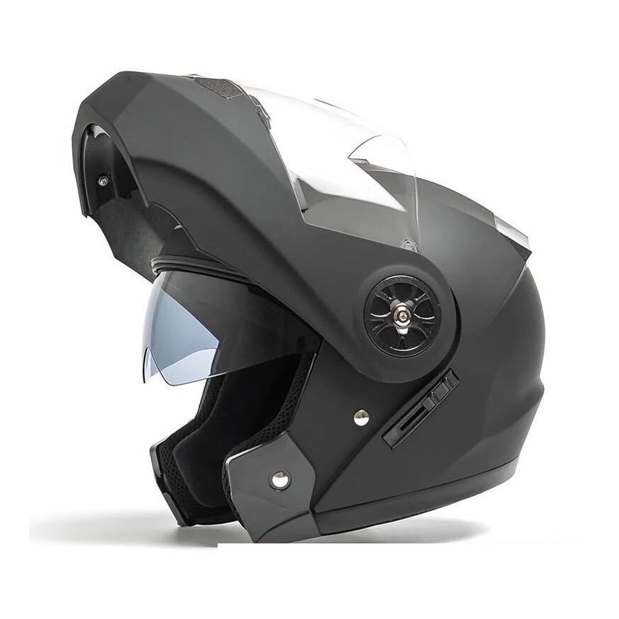Flip up Helmet 106 Double Lens Modular MotorcycleBuilt-in Sun Visor ...