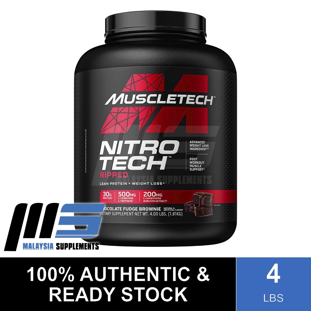 MuscleTech Nitro Tech Ripped 4lbs - Nitrotech, Weight Loss, Pembakar ...