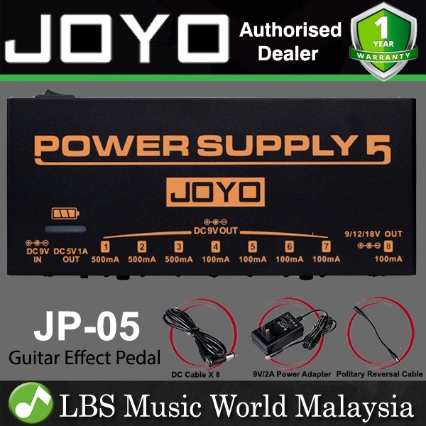 Joyo JP-05 USB Rechargeable Mobile Guitar Effect Pedal Power Bank Supply (JP05 JP 05) | Shopee ...