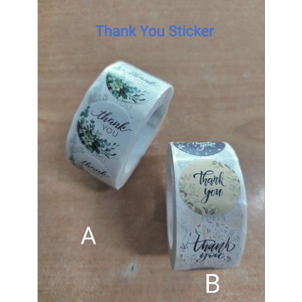 Thank you sticker /sticker terima kasih/sticker label/sticker doorgift ...