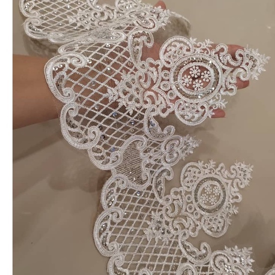 🔥Ready Stock Big Saiz 25cm Tinggi BORDER LACE SIMPLE KEMAS MANIK SESUAI ...