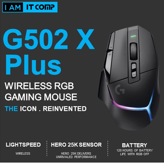 Logitech G502 X Wired / G502 X Plus Lightspeed Wireless RGB Gaming ...