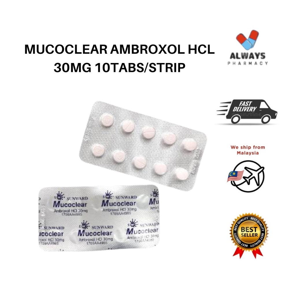 MUCOCLEAR AMBROXOL HCL 30MG 10TABS/STRIP UNTUK BATUK KAHAK | Shopee ...