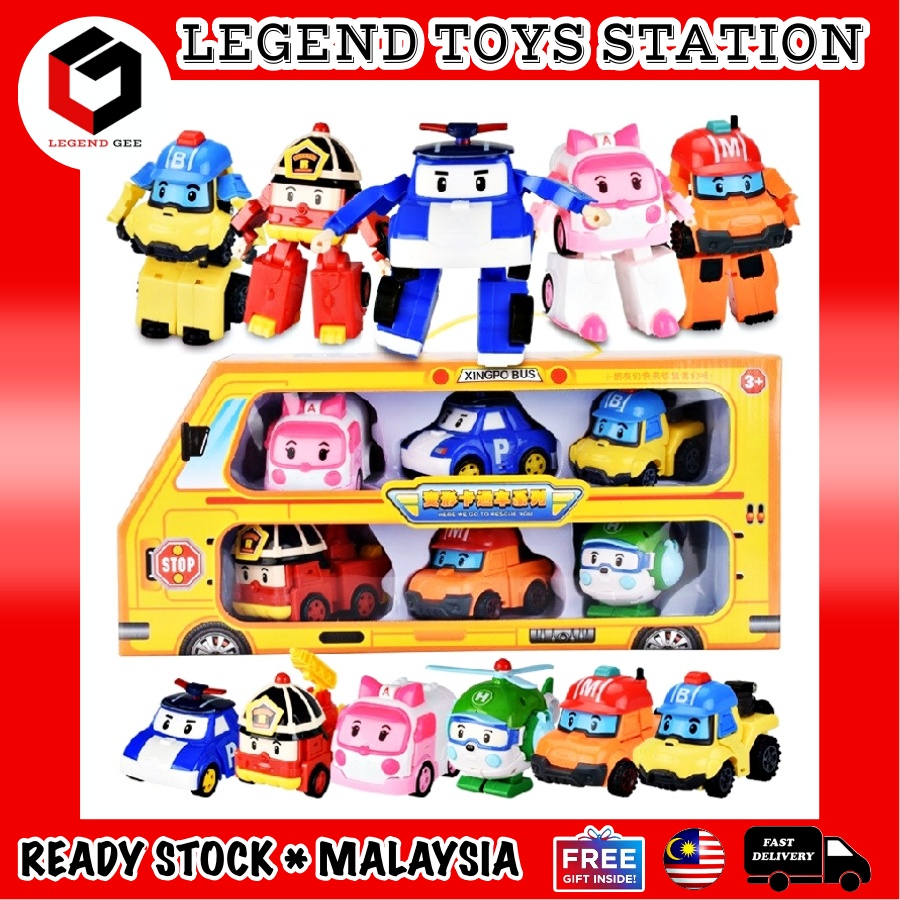 DIY ROBOCAR POLI BUS DIY VEHICLE TRUCK CARS URBAN RESCUE TEAM KIDS TOY ...