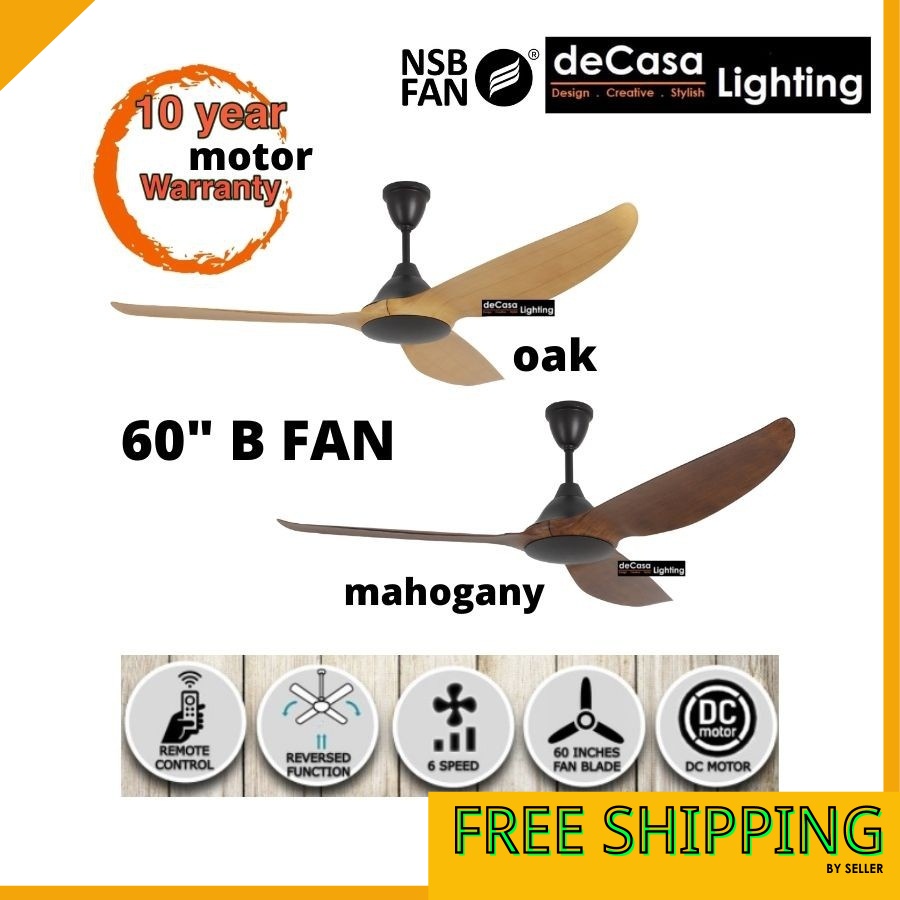NSB bfan ceiling fan 60-Inch Ceiling Fan B Fan With 3 Blade (DC MOTOR ...