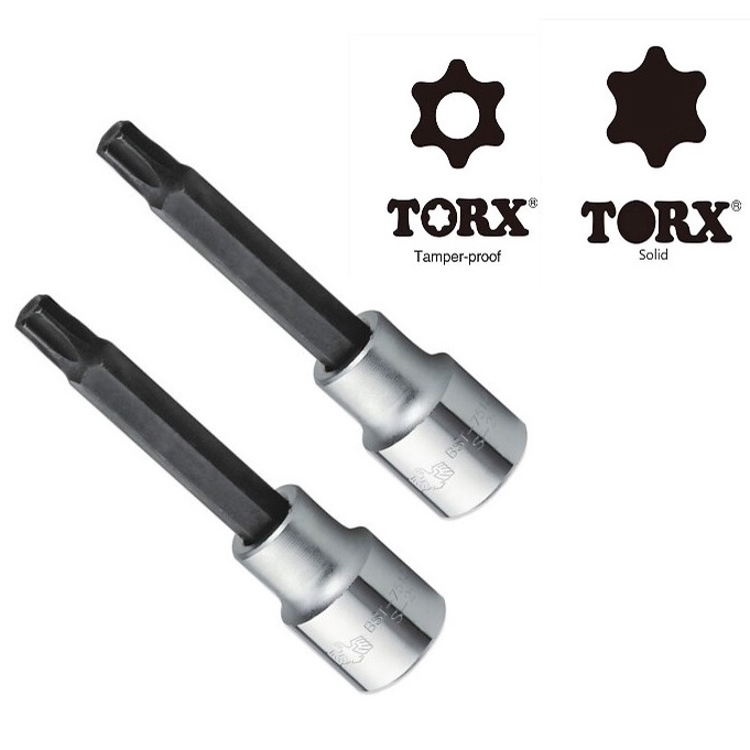 Stanley / Nietz Long Torx Bit Socket 1/2" T27 T45 T50 T60 (100mm-L ...