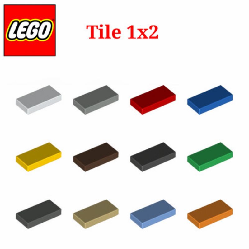 lego parts 3069b tile 1 x 2 with groove assorted colours | Shopee Malaysia