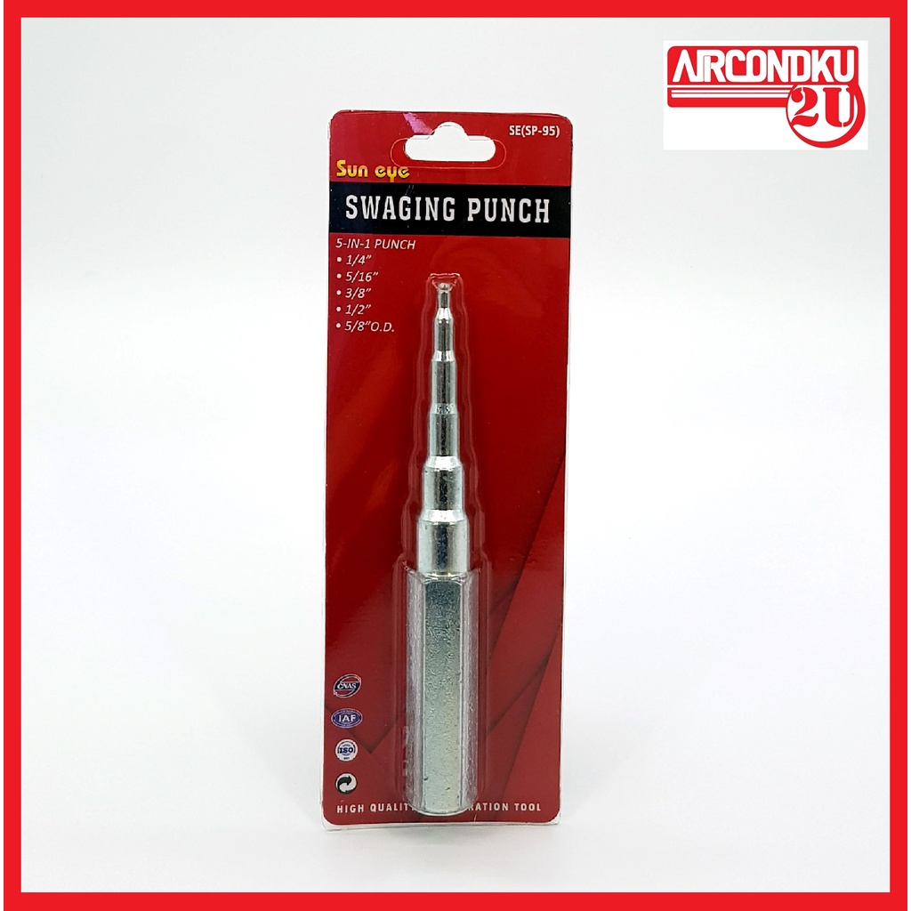 (6 IN 1) SUN EYE SWAGING PUNCHES ~ MULTI PUNCH HEAD FOR COPPER TUBING ...